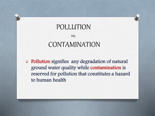 GROUNDWATER CONTAMINATION | PPTX