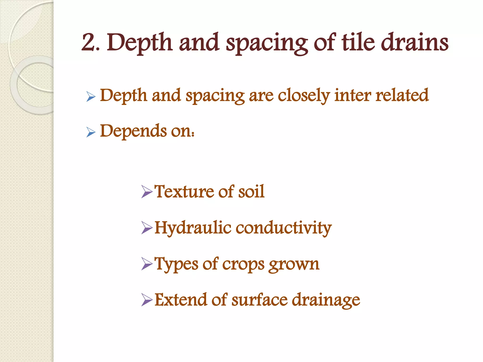 DESIGN OF SUBSURFACE DRAINAGE SYSTEM | PPTX