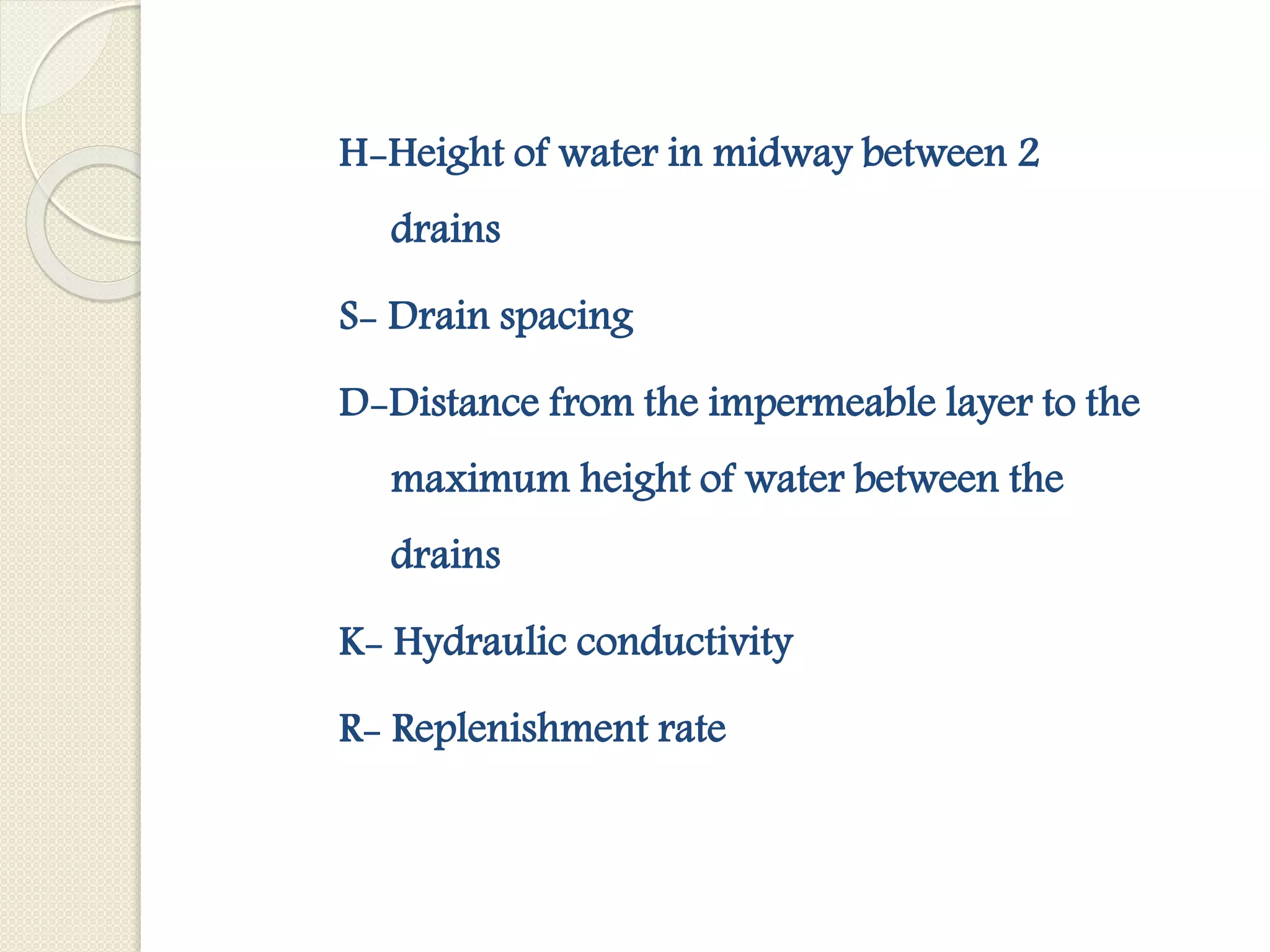 DESIGN OF SUBSURFACE DRAINAGE SYSTEM | PPTX