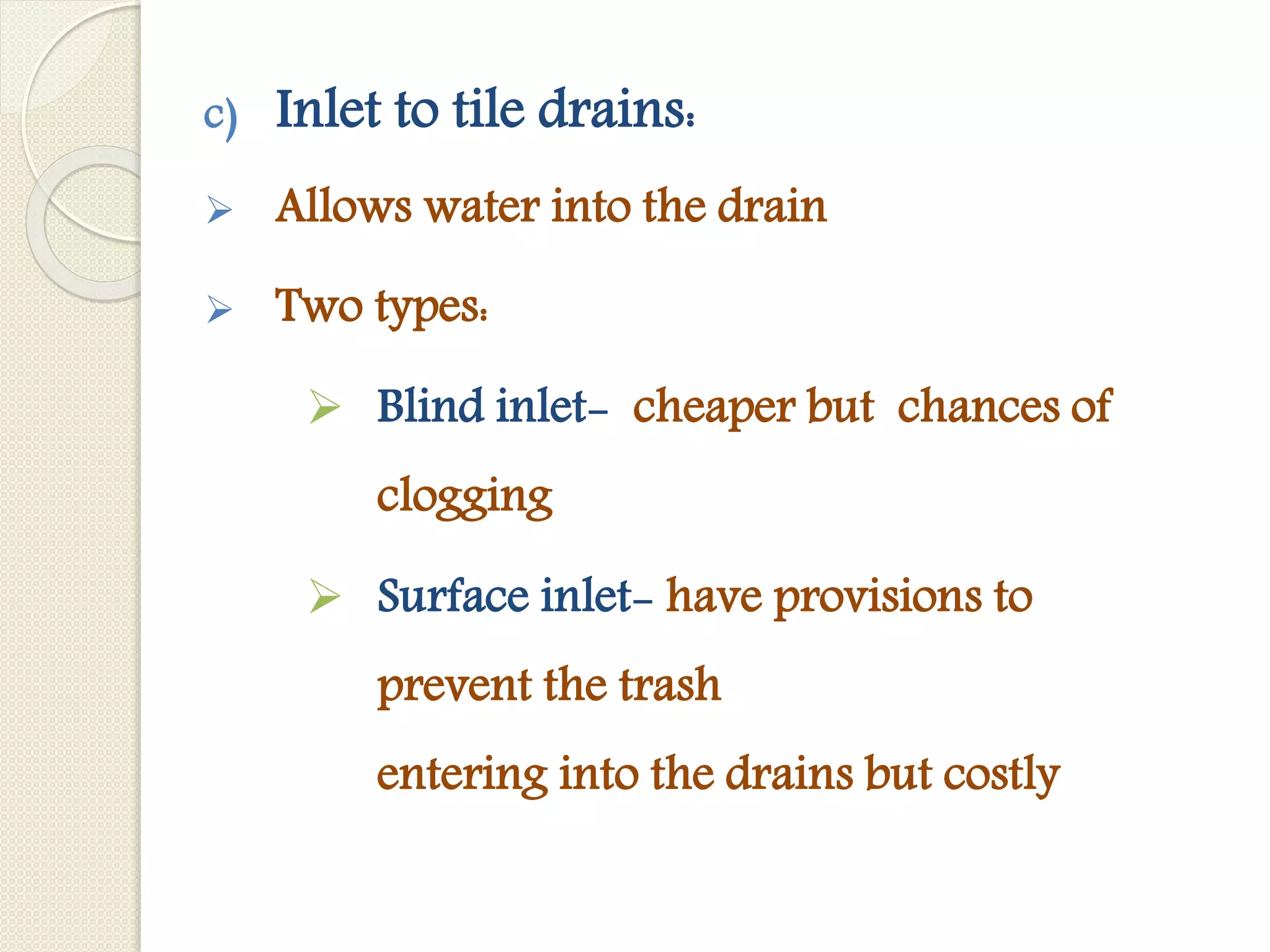 DESIGN OF SUBSURFACE DRAINAGE SYSTEM | PPTX