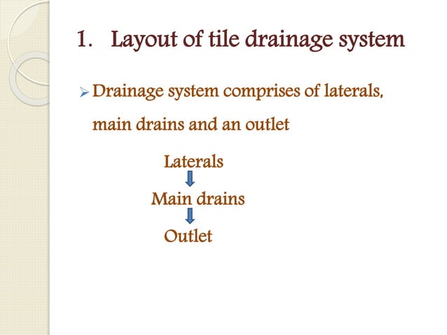 DESIGN OF SUBSURFACE DRAINAGE SYSTEM | PPTX | Gardening | Home & Garden