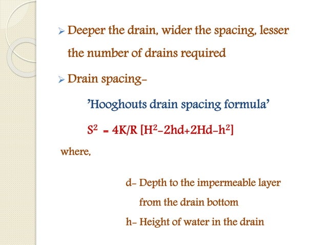 DESIGN OF SUBSURFACE DRAINAGE SYSTEM | PPTX | Gardening | Home & Garden