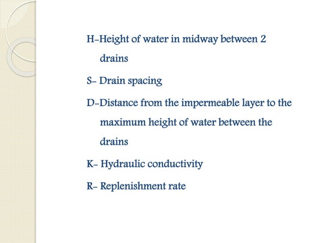 DESIGN OF SUBSURFACE DRAINAGE SYSTEM | PPTX | Gardening | Home & Garden