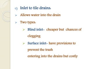 DESIGN OF SUBSURFACE DRAINAGE SYSTEM | PPTX