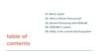 Stream Processing with Kafka and KSQL in Jupiter | Namit Mahuvakar, Jupiter | PDF | Databases ...