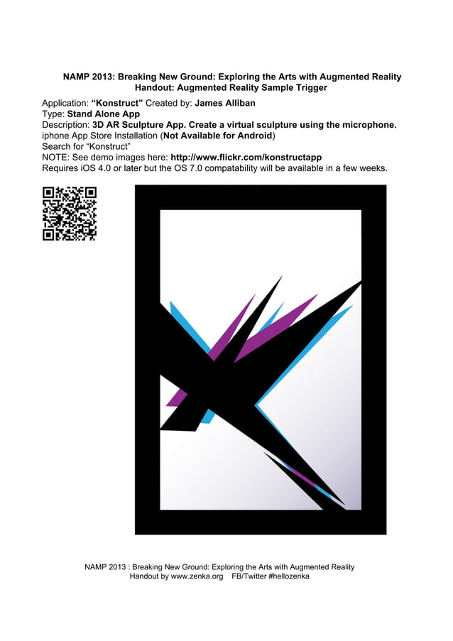 Exploring the Arts with Augmented Reality-Session Handouts | PDF ...