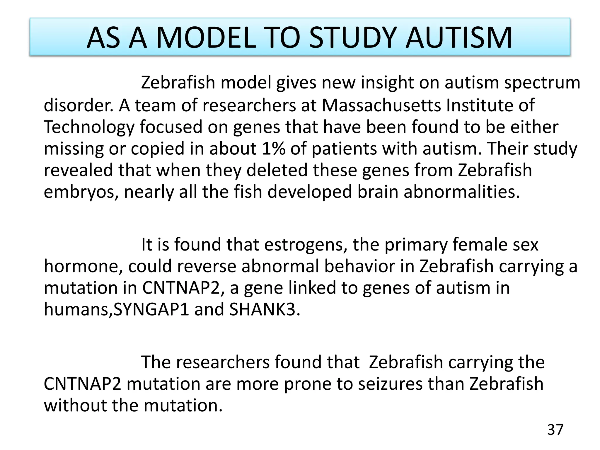ZEBRAFISH : AS A MODEL ORGANISM. | PPTX