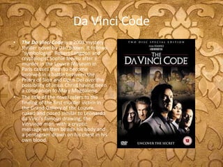 Da vinci code and hindu mythologies | PPT
