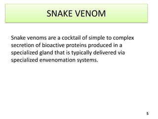 VENOM OF SNAKES . By - Namrata Singh | PPTX