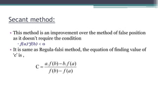 Nams- Roots of equations by numerical methods | PPTX