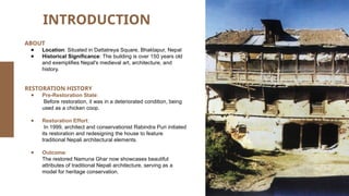 Case Study of Namuna Ghar | Detattreya Bhaktapur | Rabindra Puri| | PPTX