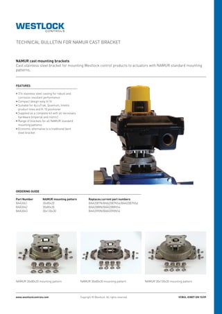 Stainless Steel Cast NAMUR Mounting Bracket | PDF