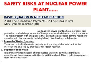 A ppt on natural disaster and safty risks at nuclear power plant | PPT