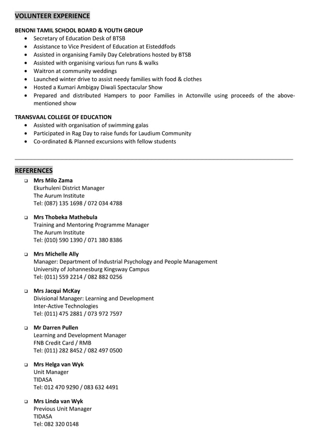 CV of Nishendran Naidoo | PDF