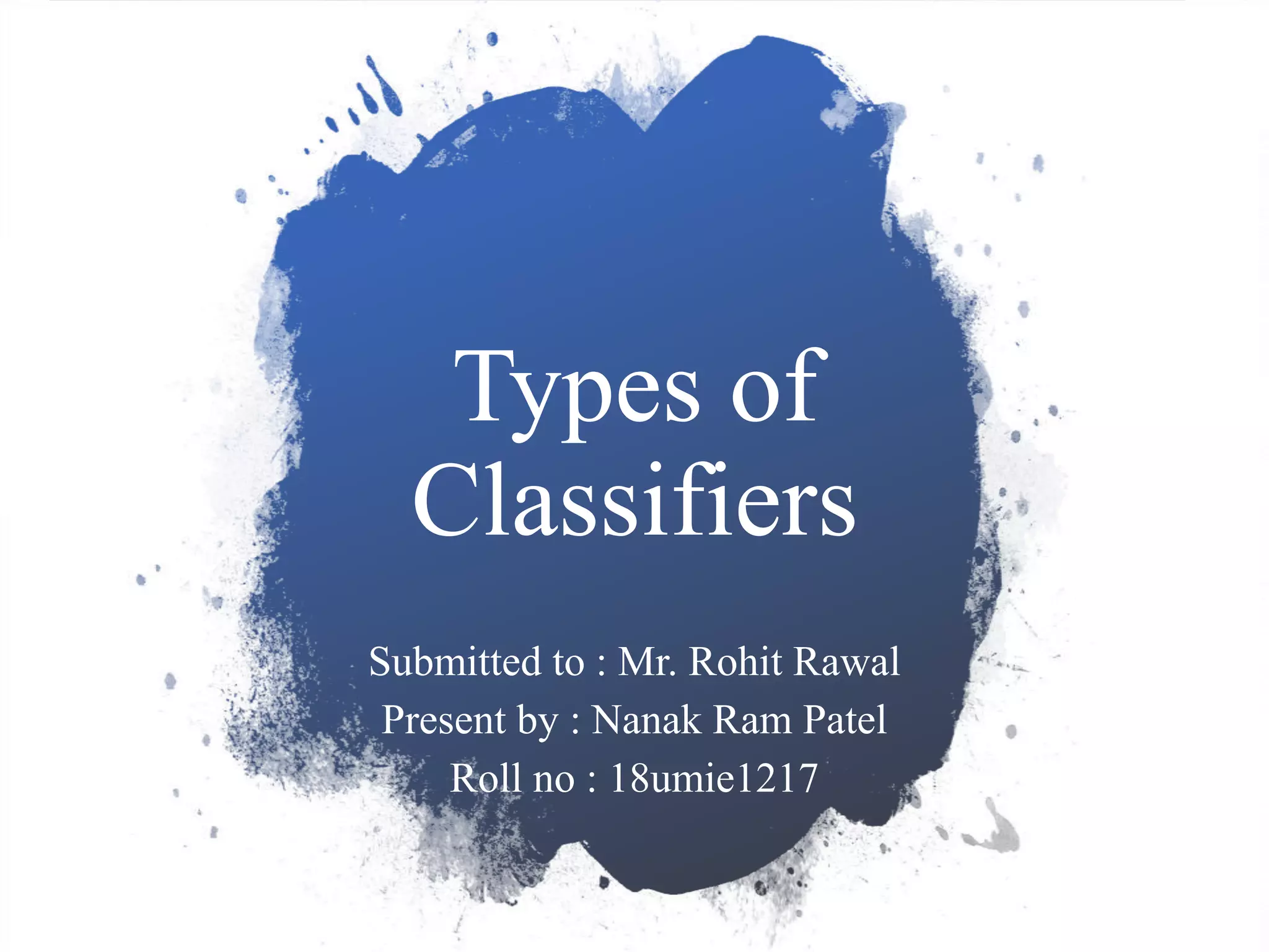 Type of classifier | PPTX