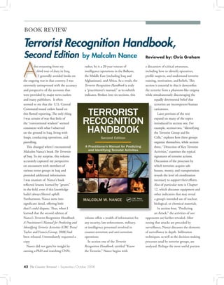 BOOK REVIEW: Terrorist Recognition Handbook | PDF