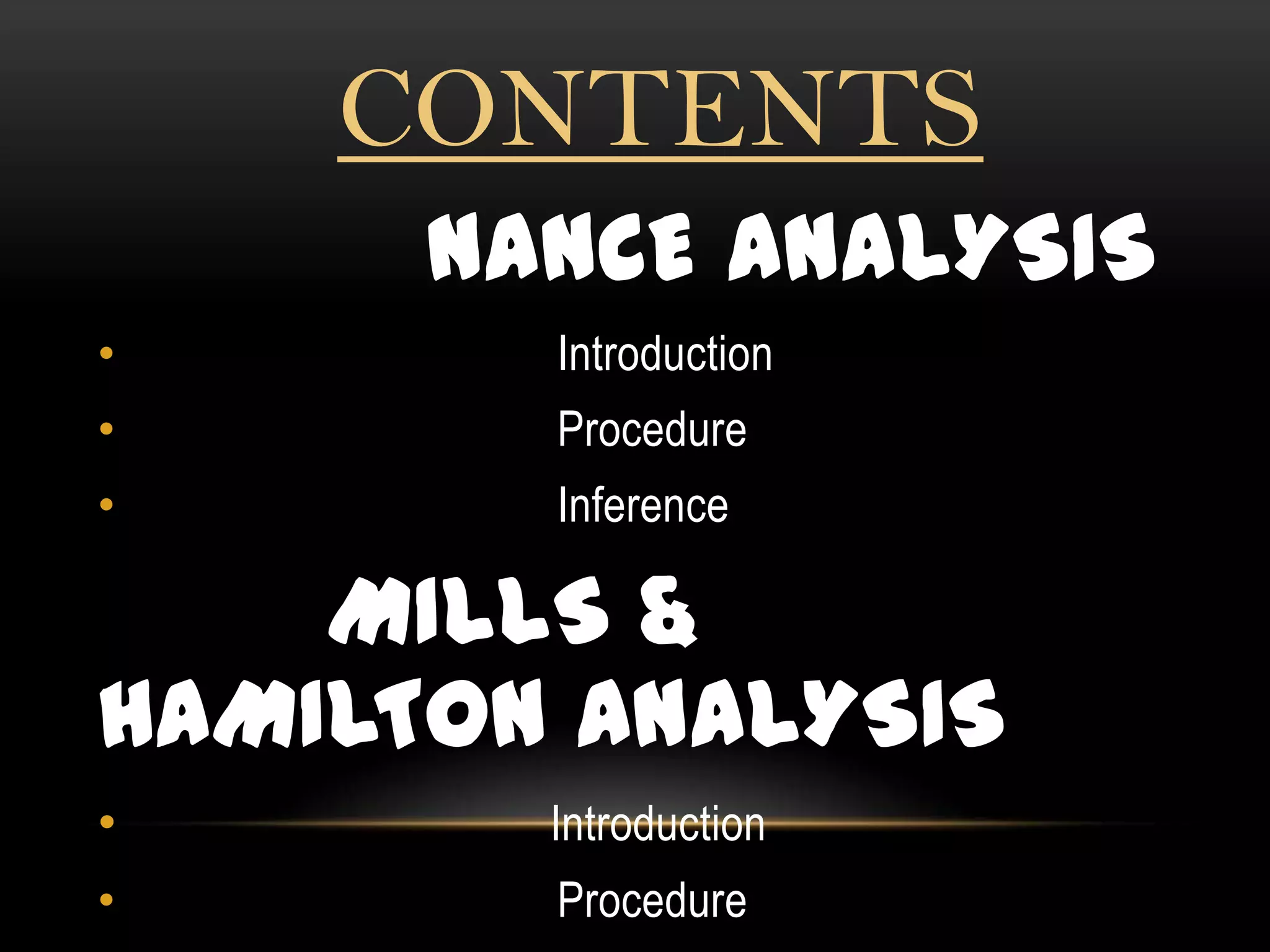 Nance mills hamilton model analysis | PPTX