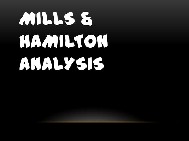 Nance mills hamilton model analysis | PPTX