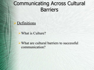 Cross-Cultural Communication Barriers | PPT