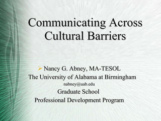 Cross-Cultural Communication Barriers | PPT
