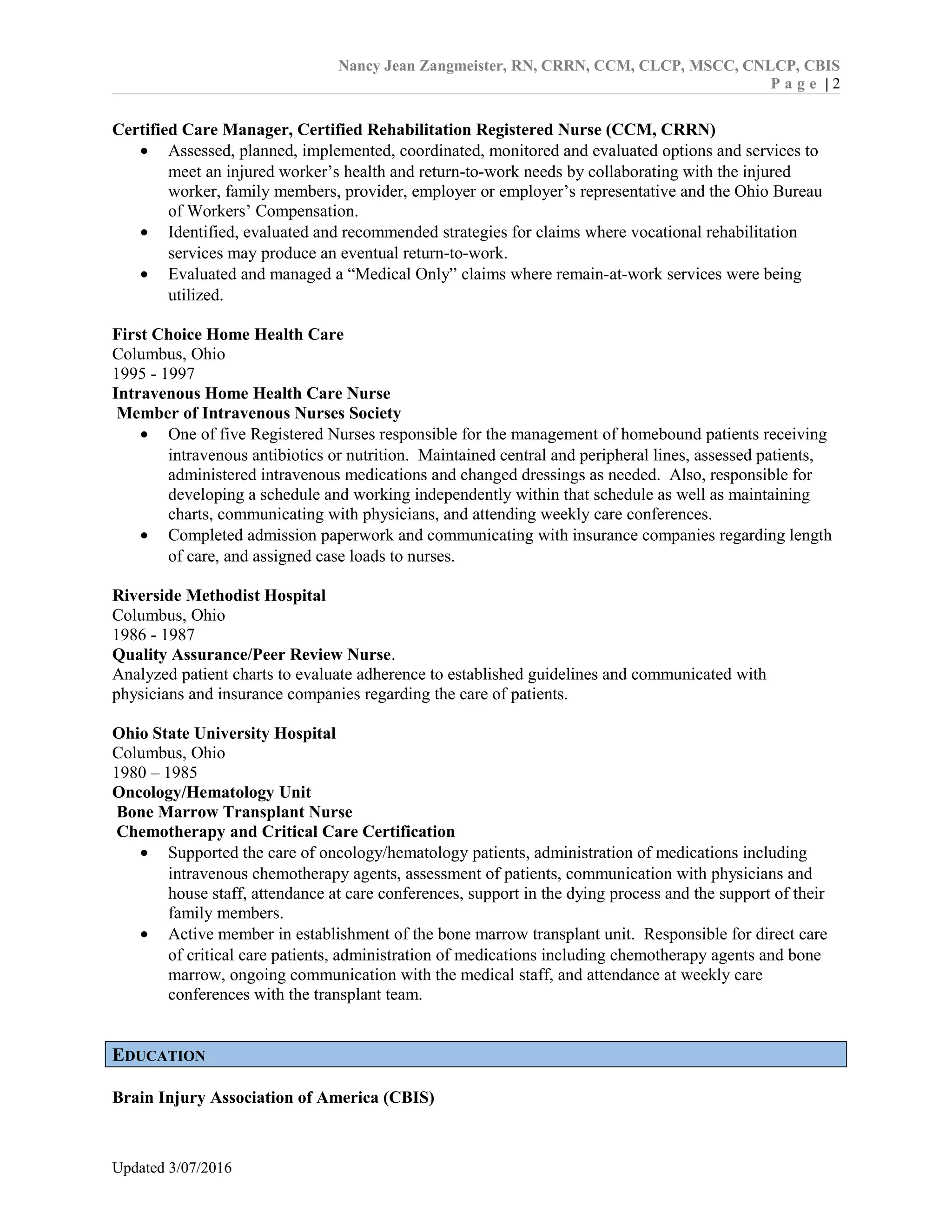 Nancy CV | DOC