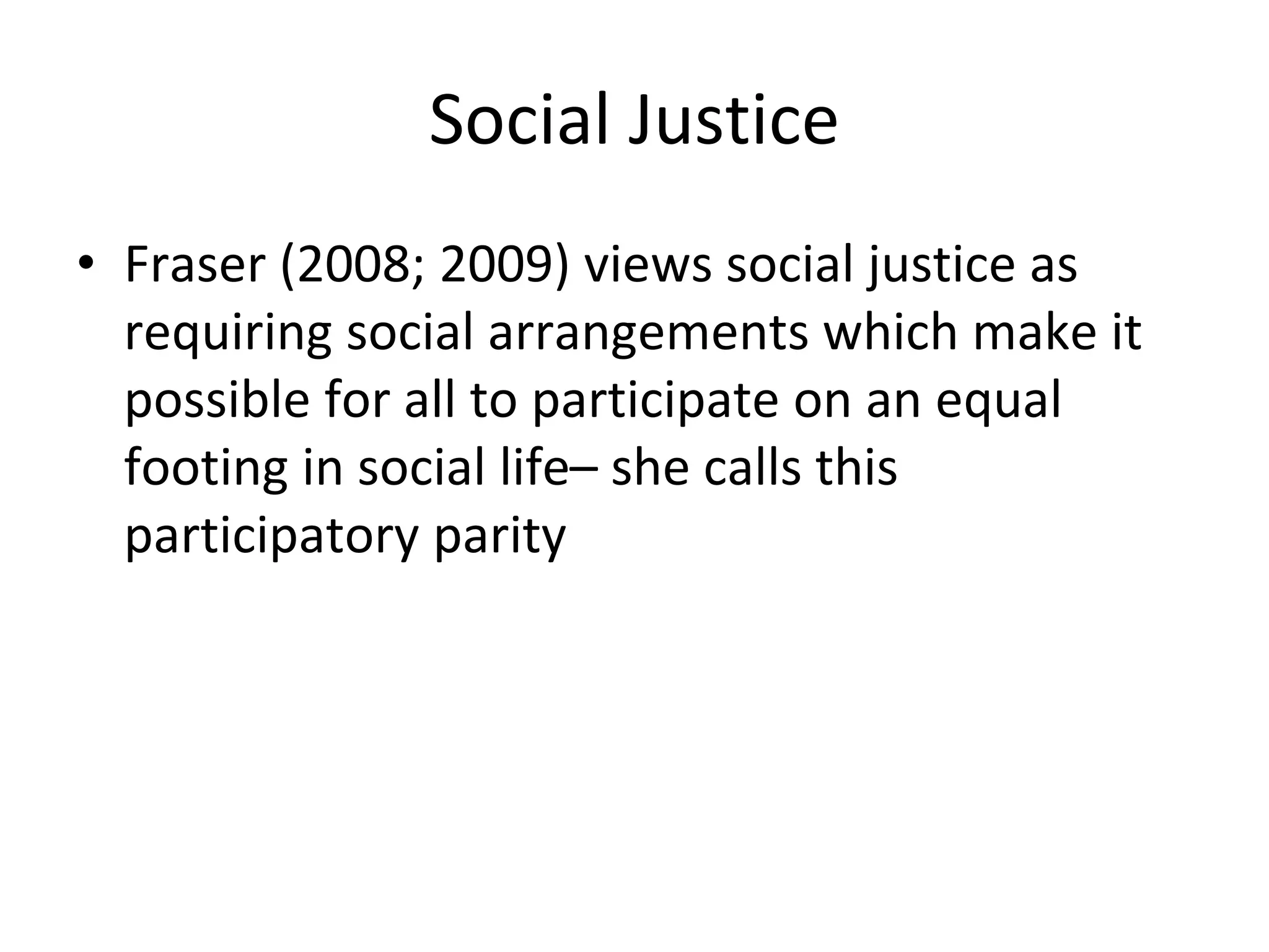 Nancy Fraser and Social Justice | PPTX
