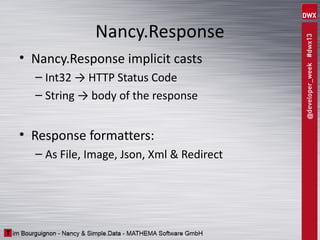 Introduction to the Nancy Framework | PPT | Free Download