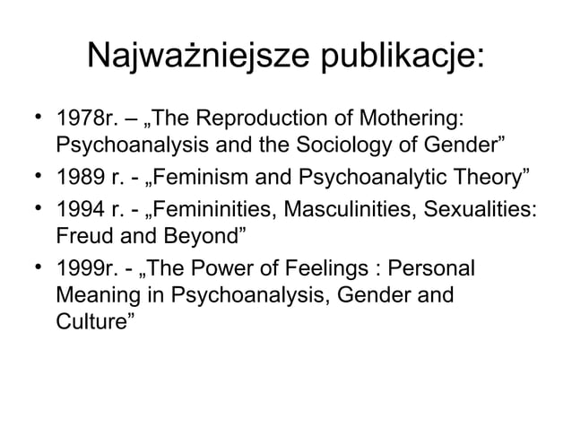 Nancy julia chodorow | PPT
