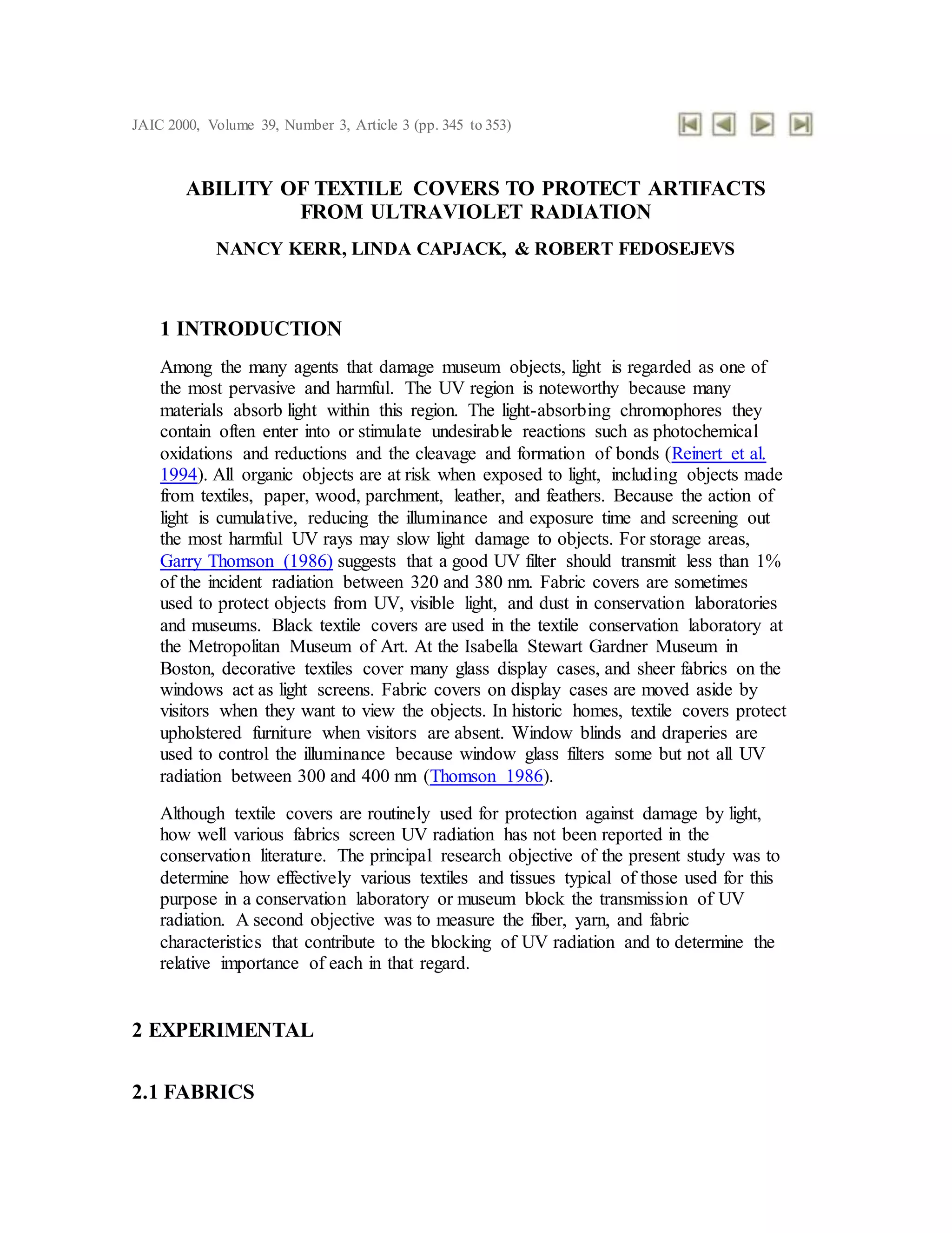 Nancy kerr ability of textiles | DOC