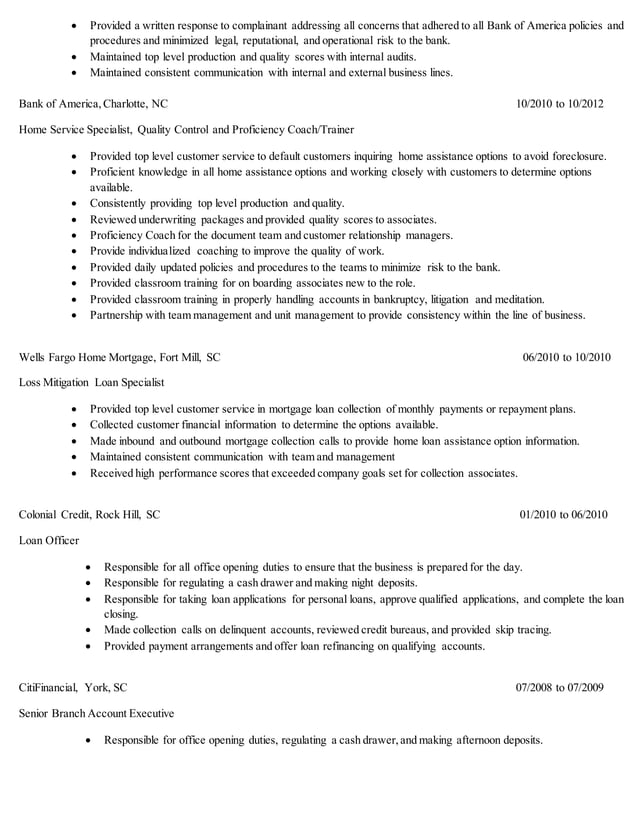 Nancy Resume | DOCX | Home Financing | Personal Debt