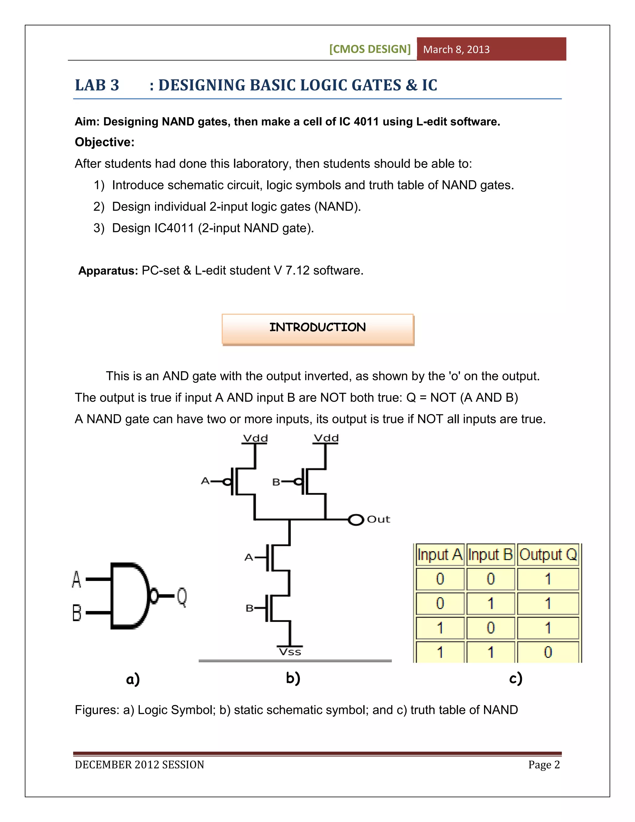 Nand 4011 design | PDF