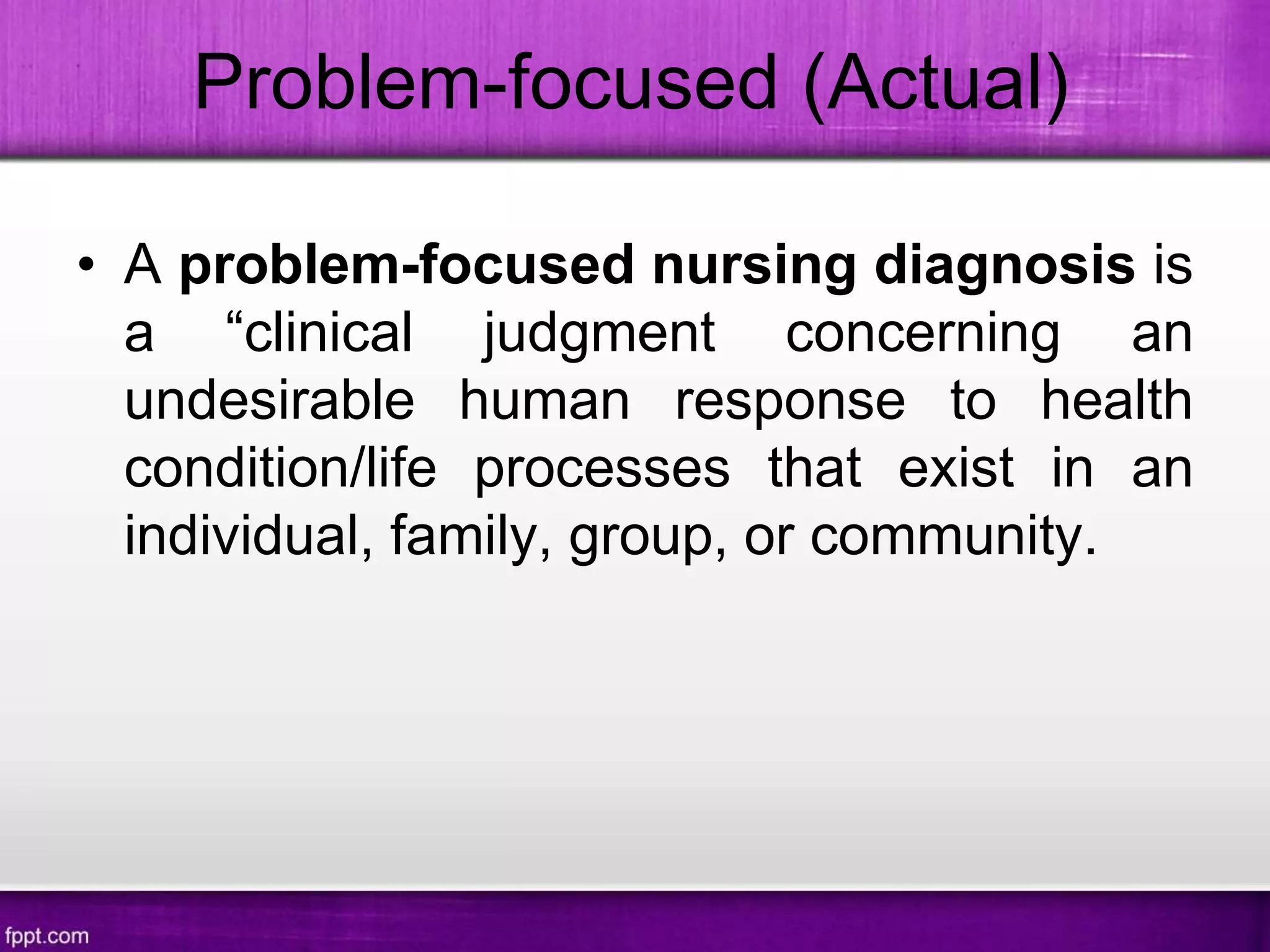 Types of NANDA-I Nursing Diagnosis | PPT