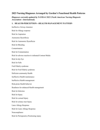 NANDA 2023 UPDATE NURSING DIAGNOSIS.pdfbbnj | PDF