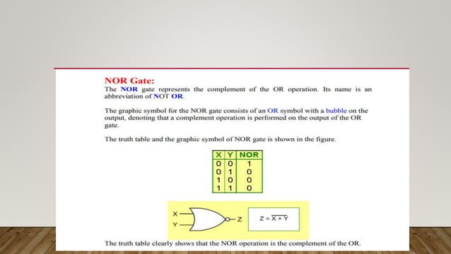 Nand and nor gate | PPTX