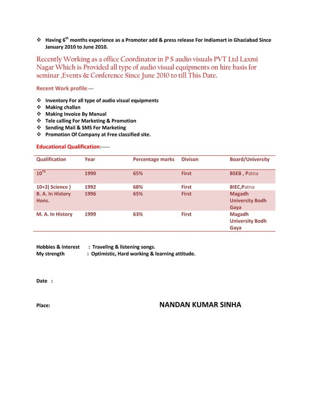 Nandan Kumar Sinha | DOCX