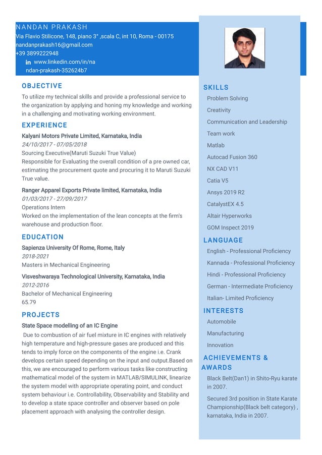 Nandan Prakash CV | PDF