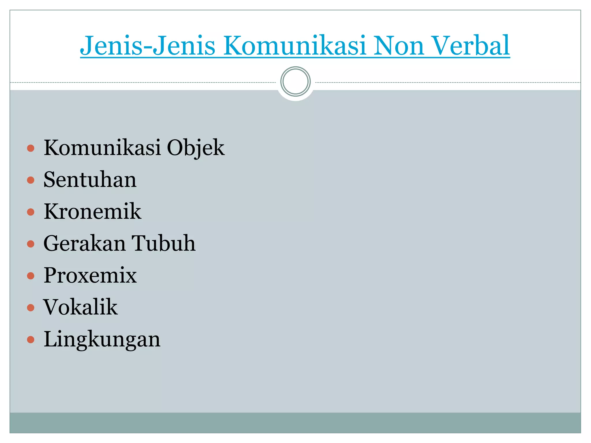 Perilaku Organisasi: Komunikasi Non Verbal | PPTX