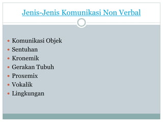 Perilaku Organisasi: Komunikasi Non Verbal | PPTX