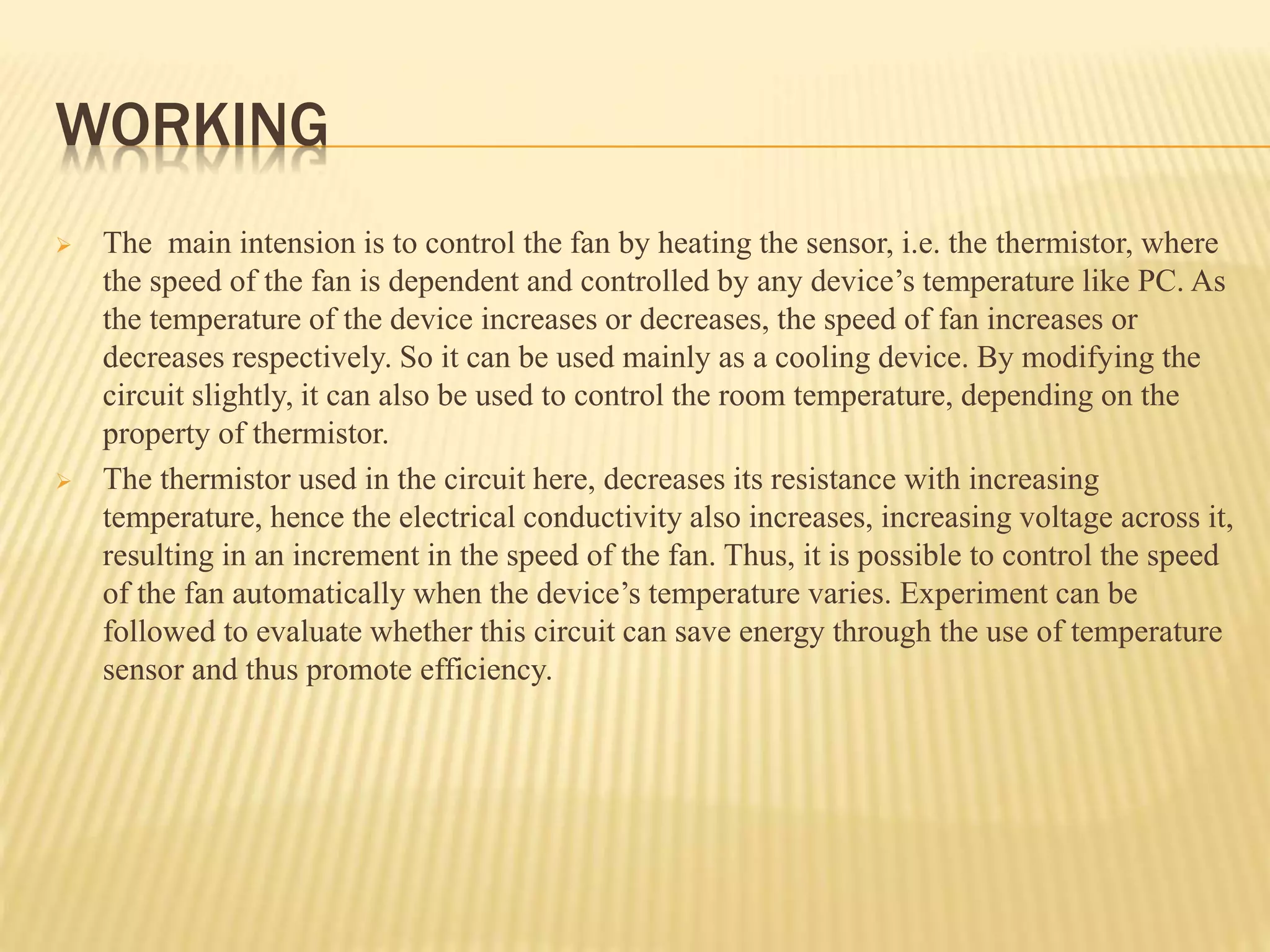 fan speed control by using temperature sensor | PPTX | Home Appliances ...