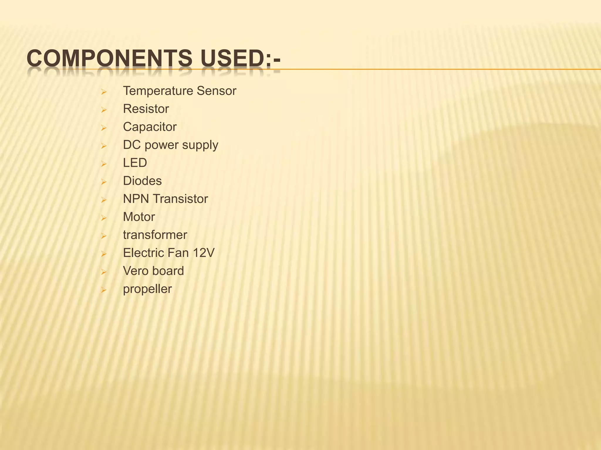 fan speed control by using temperature sensor | PPTX | Home Appliances ...