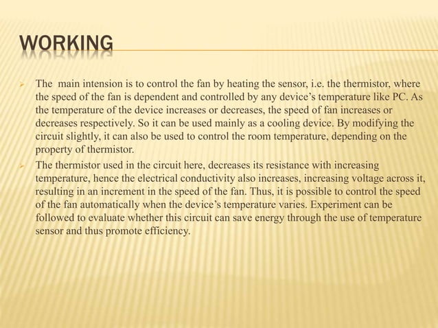 fan speed control by using temperature sensor | PPTX | Home Appliances ...