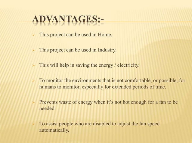 fan speed control by using temperature sensor | PPTX | Home Appliances ...