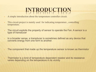 fan speed control by using temperature sensor | PPTX | Home Appliances ...