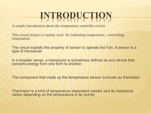 fan speed control by using temperature sensor | PPTX | Home Appliances ...