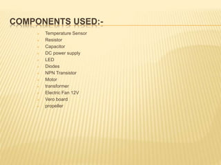 fan speed control by using temperature sensor | PPTX | Home Appliances ...