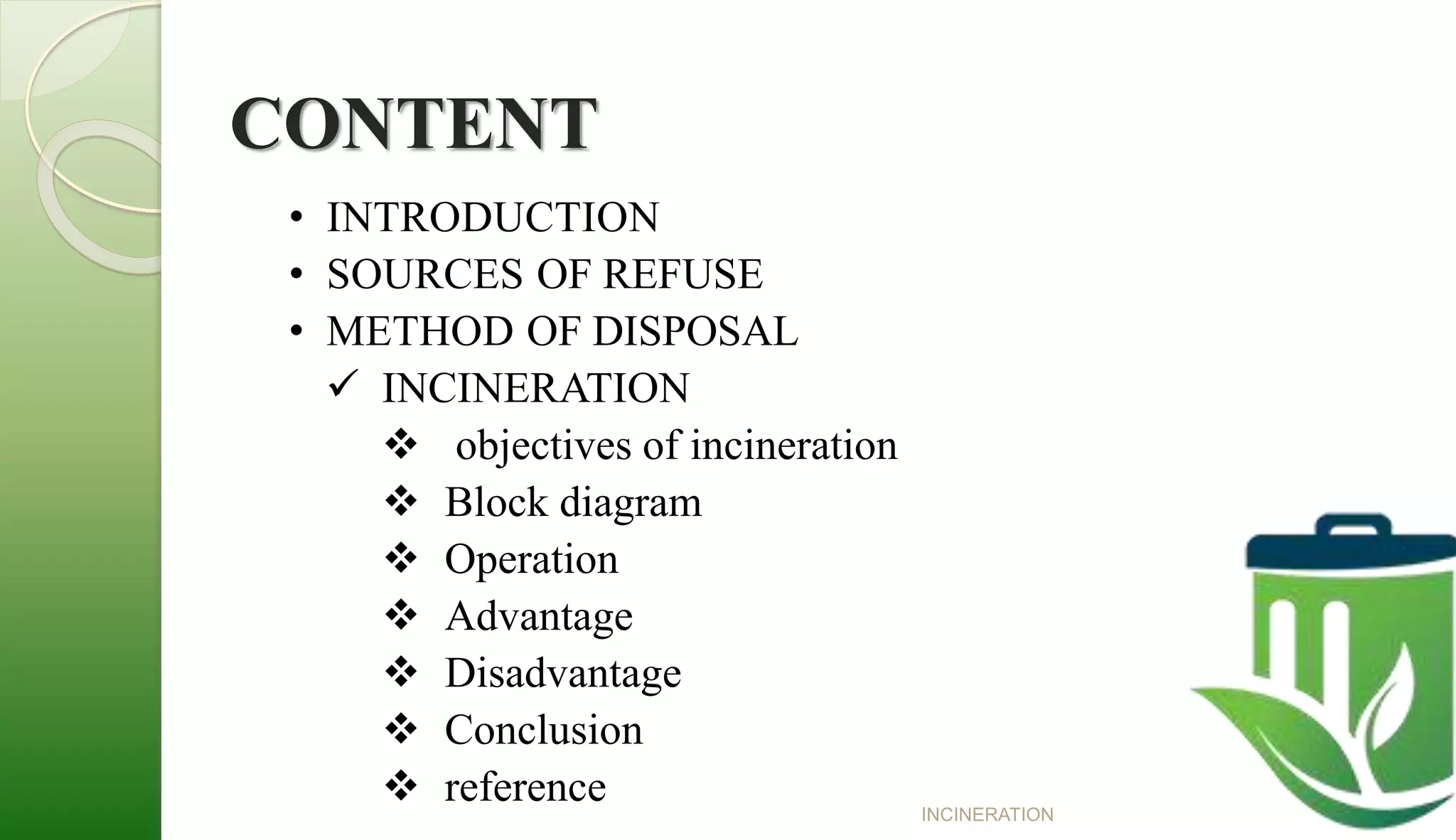 ppt on refuse disposal system and installation | PPTX
