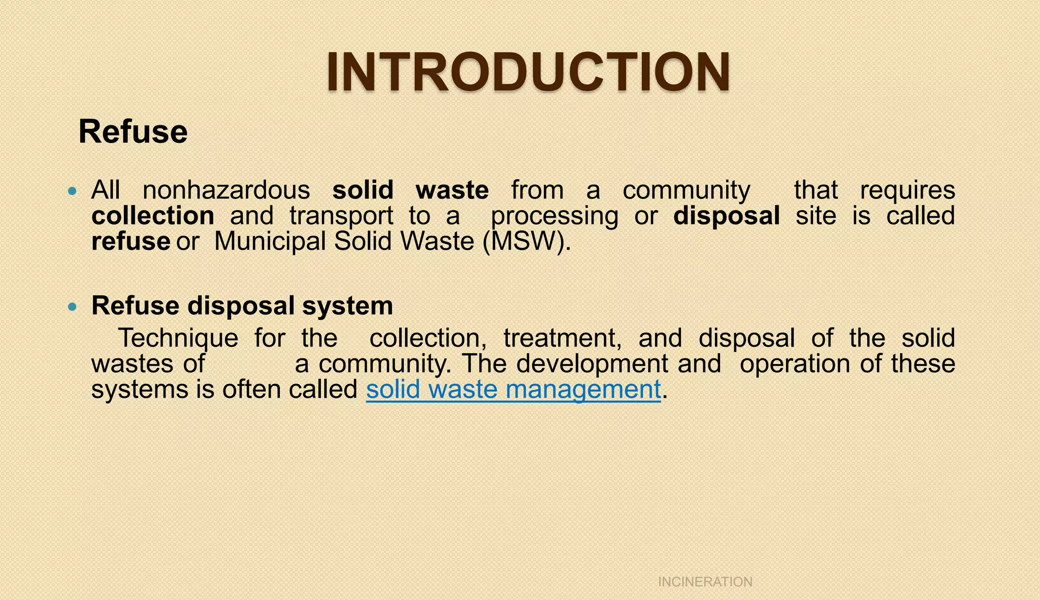 ppt on refuse disposal system and installation | PPTX