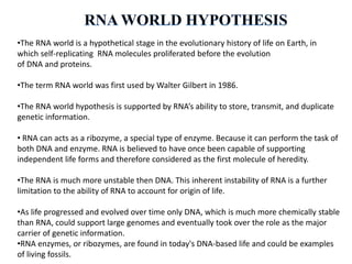 RNA As molecule of LIFE | PPT