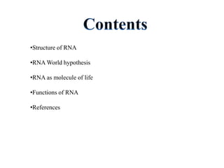 RNA As molecule of LIFE | PPT