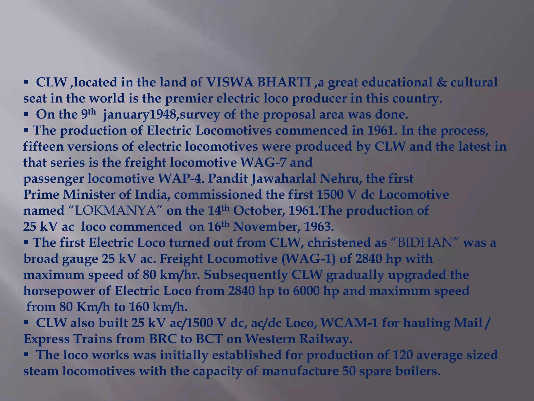 indian railways chittranjan locomotive works ppt | PPTX